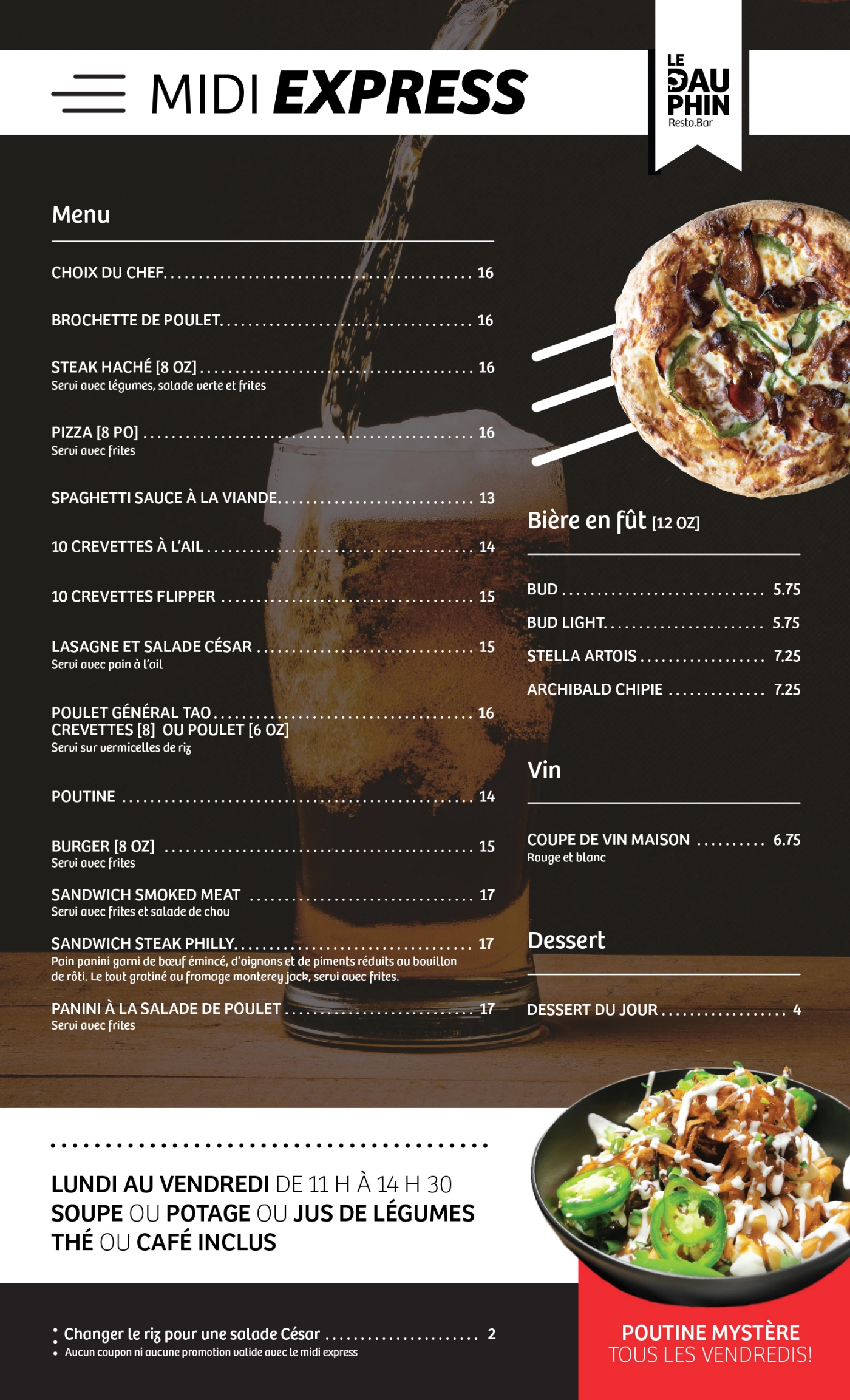 Menu Midi Express - Le Dauphin