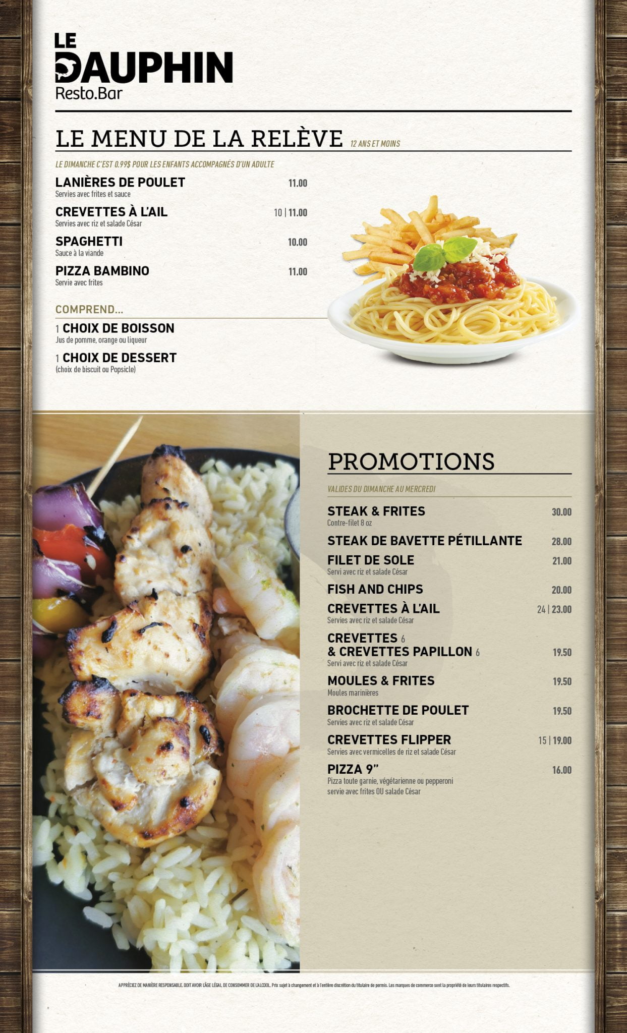 Menu Complet - Le Dauphin