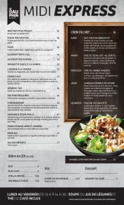 Menu Midi Express - Le Dauphin